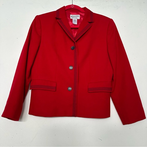 Pendleton | Jackets & Coats | Pendleton 0 Virgin Wool Red Blazer | Poshmark